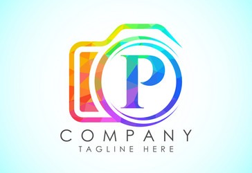 Initial n monogram letter with a camera icon logo Vector Image