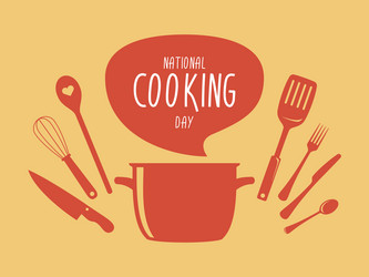 National cooking day poster Royalty Free Vector Image