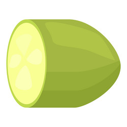 Slice vegetable marrow icon cartoon Royalty Free Vector