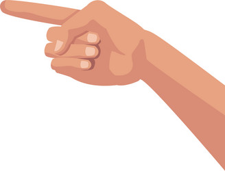 Human hand gesture of pointing somewhere Vector Image