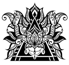 Lotus tattoo set Royalty Free Vector Image - VectorStock