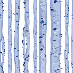Birch trees seamless pattern Royalty Free Vector Image