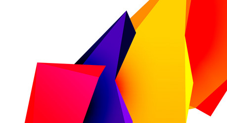 3d low poly triangle design elements Royalty Free Vector