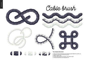 Woman doing cable rope tricep pull down Royalty Free Vector