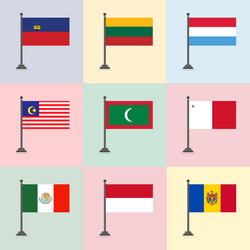 Countries flag design template Royalty Free Vector Image