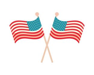 American Flags Crossed Vector Images (over 2,000)