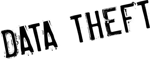 Data theft rubber stamp Royalty Free Vector Image