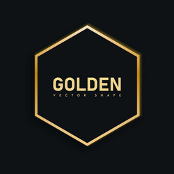 Magic gold circle frame glowing fire ring logo Vector Image