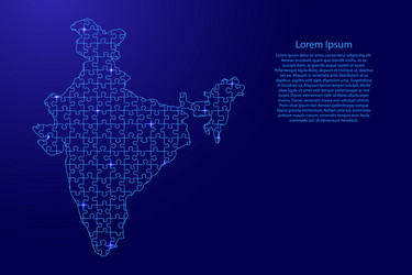 India map from blue pattern a grid Royalty Free Vector Image