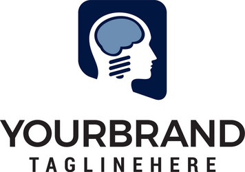 Think people logo head design concept Royalty Free Vector