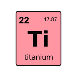 Titanium ti periodic table element Royalty Free Vector Image