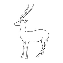 Antelope outline Royalty Free Vector Image - VectorStock
