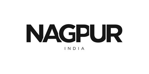 Nagpur in the india emblem design features Vector Image