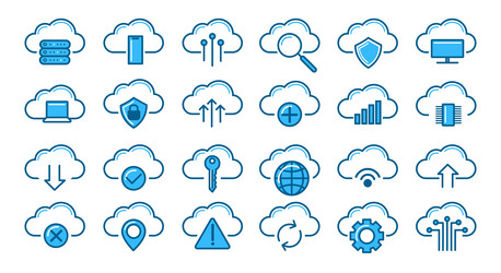 Cloud computing sync icon Royalty Free Vector Image