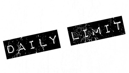 Daily limit stamp on white background Royalty Free Vector