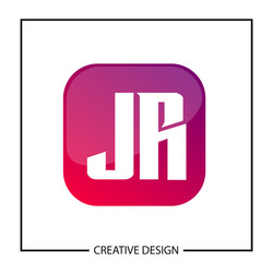 Initial letter rj logo template design Royalty Free Vector