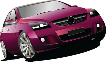 Pink hatchback car Royalty Free Vector Image - VectorStock