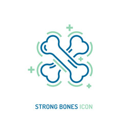 Strong healthy bones icon human health medical Vector Image