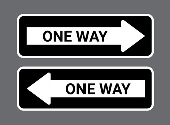 One way road sign traffic direction arrow Vector Image