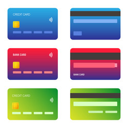 Set of credit cards payment Royalty Free Vector Image