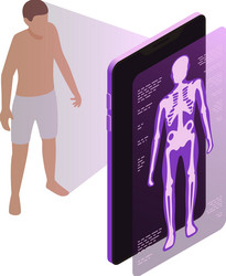 Orthopedist and skeleton composition Royalty Free Vector