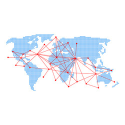 World map isolated on white background flat Vector Image