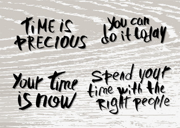 You time is now handwritten lettering Royalty Free Vector