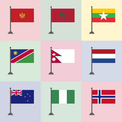 Countries flag design template Royalty Free Vector Image