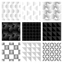 Geometric seamless patterns Royalty Free Vector Image