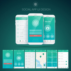 Login ui ux design concept Royalty Free Vector Image