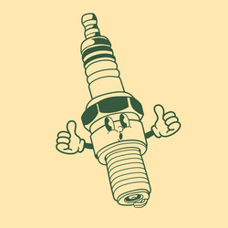 Spark plug flash tattoo Royalty Free Vector Image