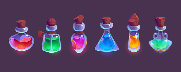 Bottle of magic game icon elixir Royalty Free Vector Image