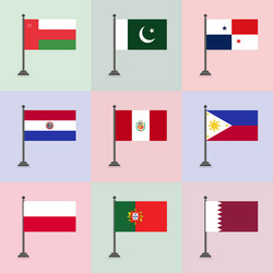 Countries flag design template Royalty Free Vector Image