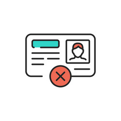 Passport illegal immigrant color line icon Vector Image