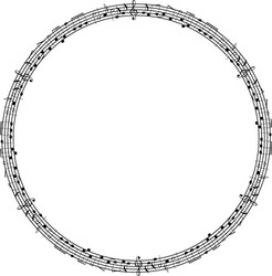 Round music border Royalty Free Vector Image - VectorStock