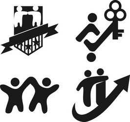 Money key shield commitment teamwork together Vector Image