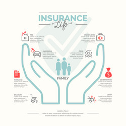 Life insurance icons Royalty Free Vector Image