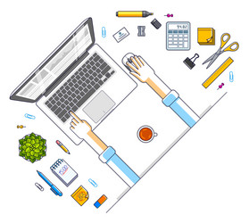 Worker Top View Vector Images (over 1,400)