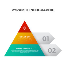 Pyramid infographic template Royalty Free Vector Image