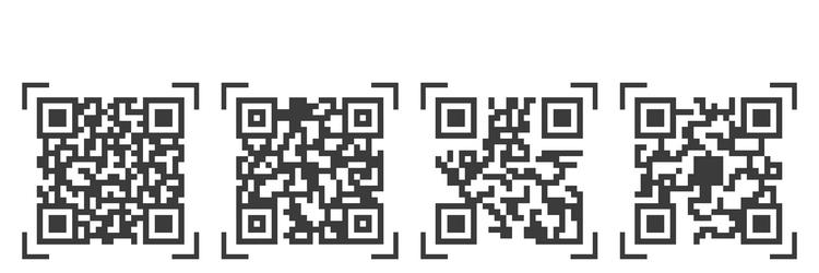 Scan me qr code sticker phone barcode icons Vector Image