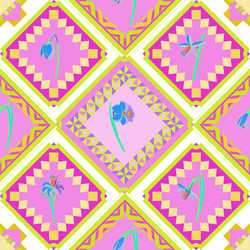 Seamless checkered pattern bright neon hues Vector Image