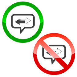 Opposite message icon Royalty Free Vector Image