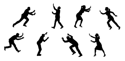 Man Pushing Wall Vector Images (over 230)