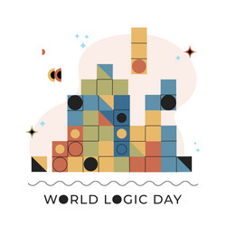 World logic day isolated on white background Vector Image