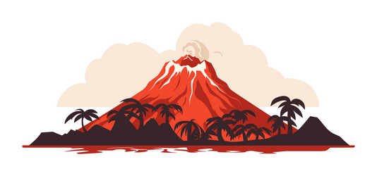 Volcano Silhouette Vector Images (over 1,400)