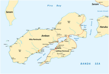 Map indonesian provinces papua west Royalty Free Vector