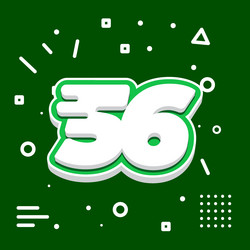 Number 56 3d speed modern icon Royalty Free Vector Image