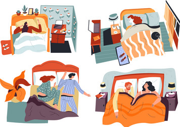 Asleep and awake Royalty Free Vector Image - VectorStock