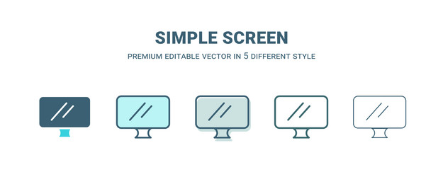 Showering icon in 5 different style outline Vector Image