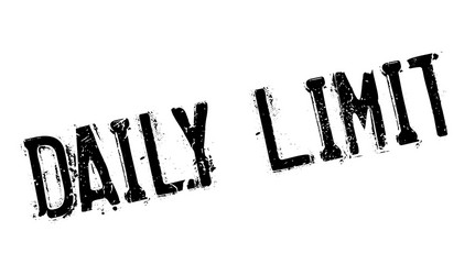 Daily limit stamp on white background Royalty Free Vector